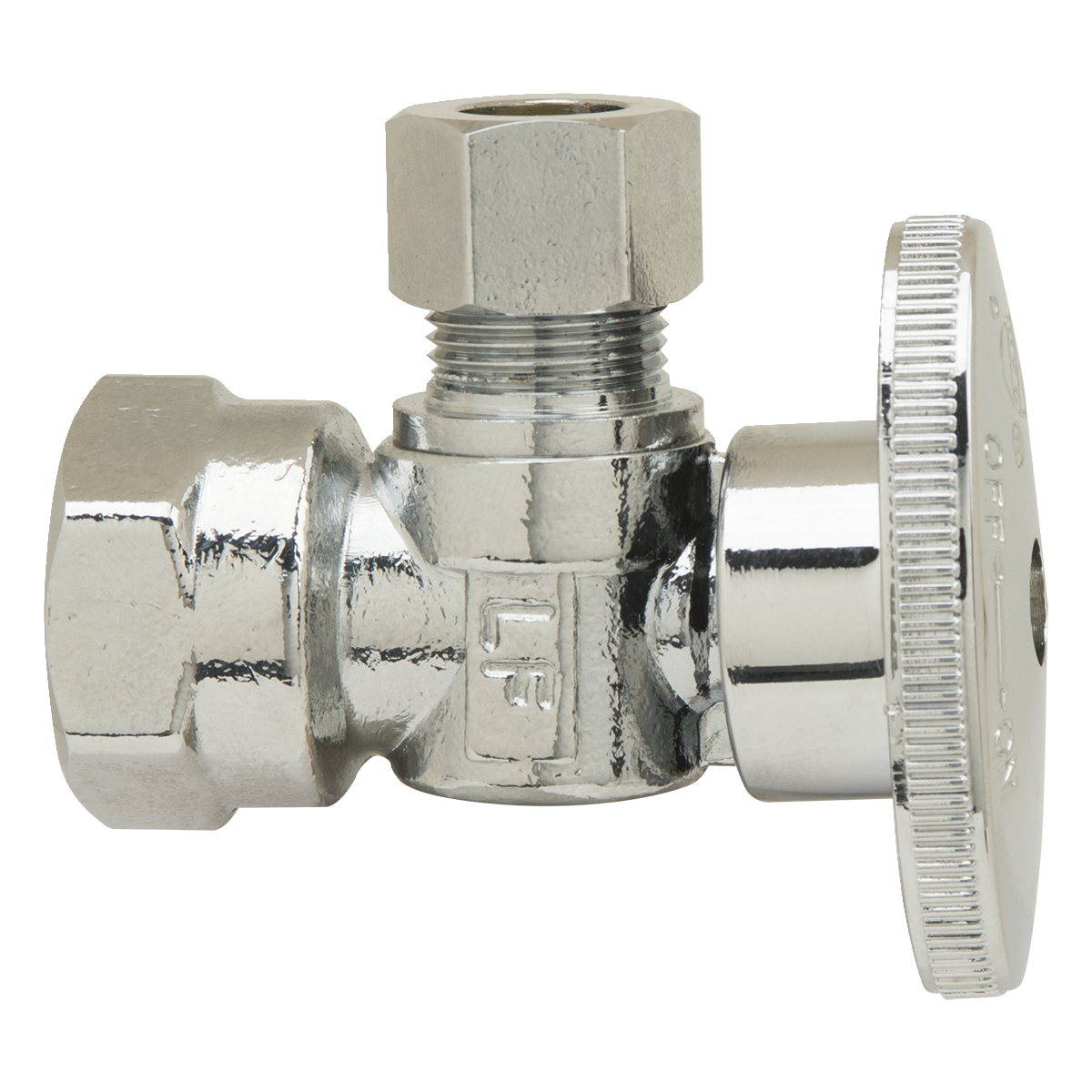 1/2 in. FIP x 3/8 in. Compression 1/4 Turn Angle Stop - Plumbshop