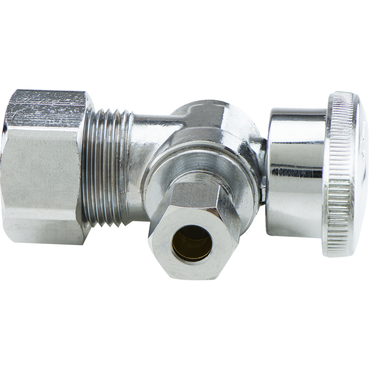 1/2 in. Nom Comp x 1/4 in. OD Comp 1/4-Turn Angle Stop - Plumbshop