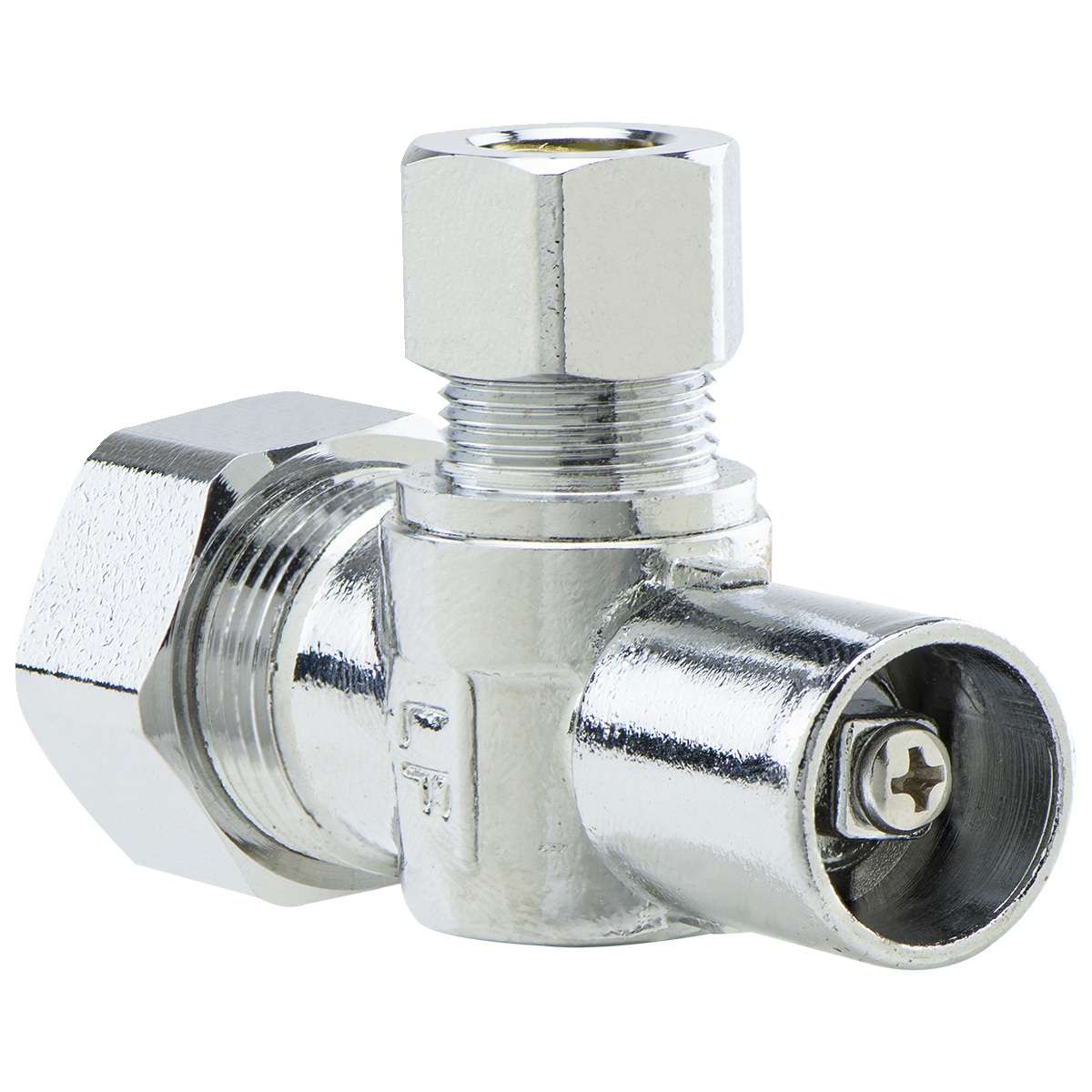 1/2 in. Nom Comp x 3/8 in. OD Comp W/Loose Key 1/4-Turn Angle Stop ...