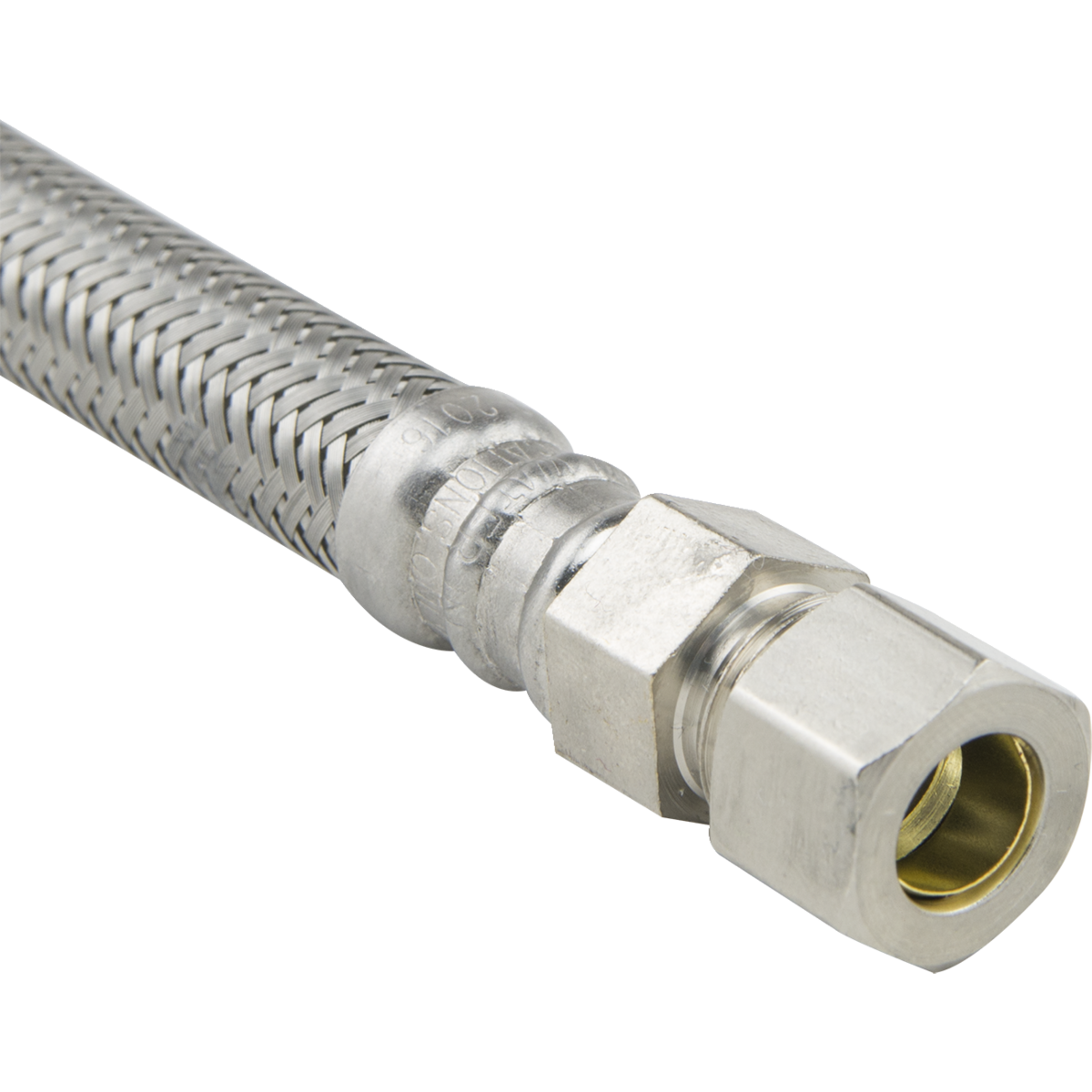 3/8 in. Compression x 3/8 in. Compression Braided Stainless Steel ...