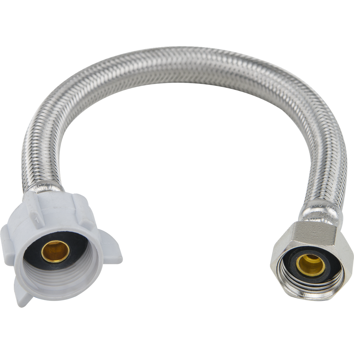 1/2 in. FIP x 7/8 in. Ballcock Braided Stainless Steel Toilet Connector ...