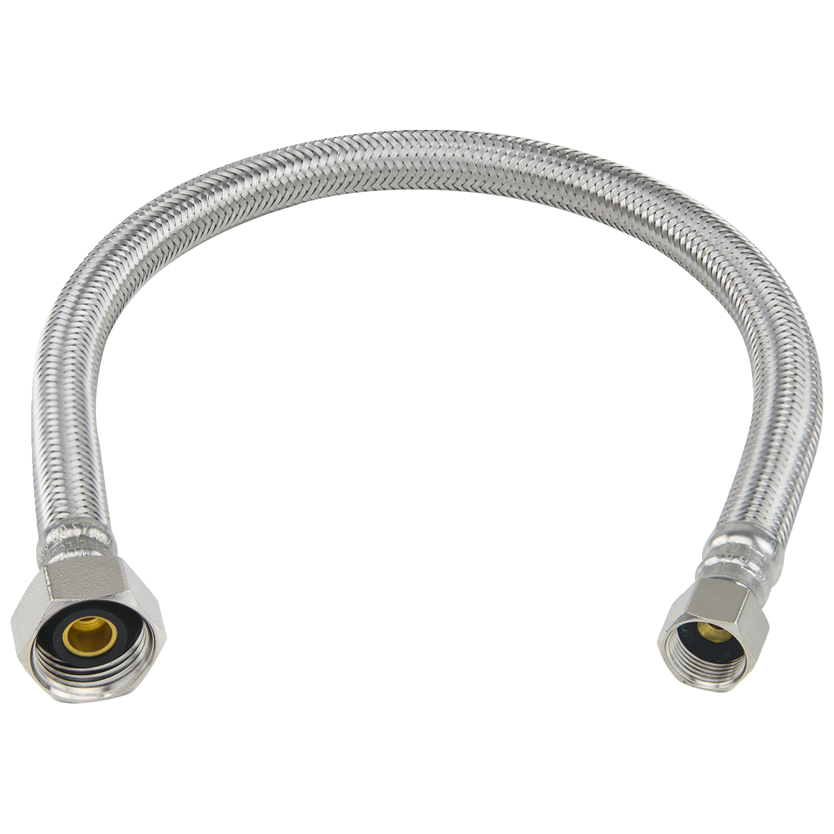 3/8 in. Flare x 1/2 in. FIP Braided Stainless Steel Faucet Connector ...