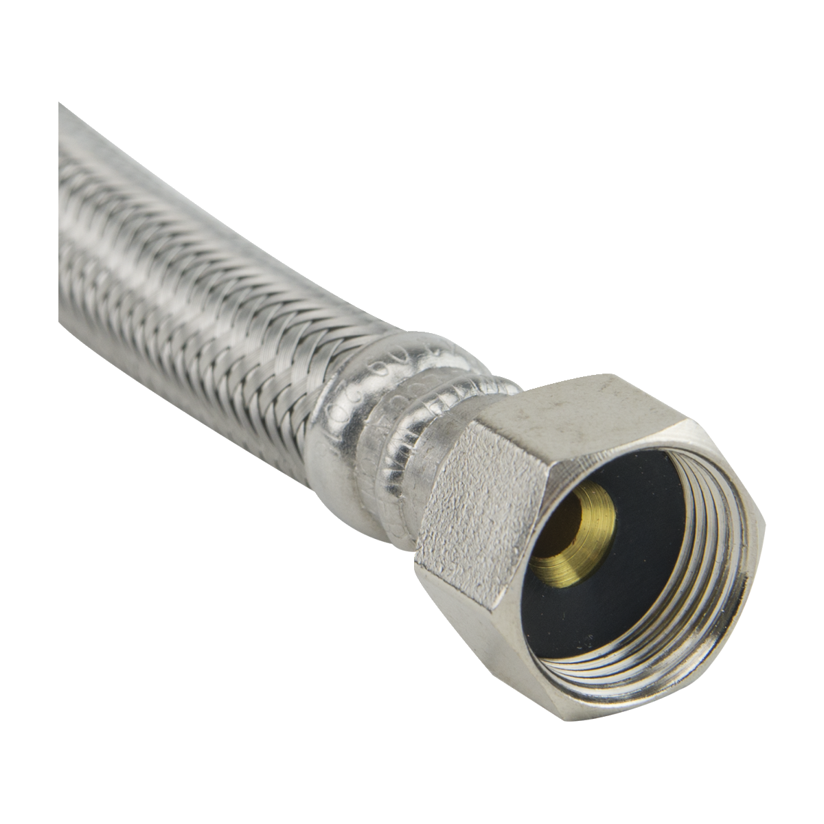 3/8 in. Flare x 1/2 in. FIP Braided Stainless Steel Faucet Connector ...